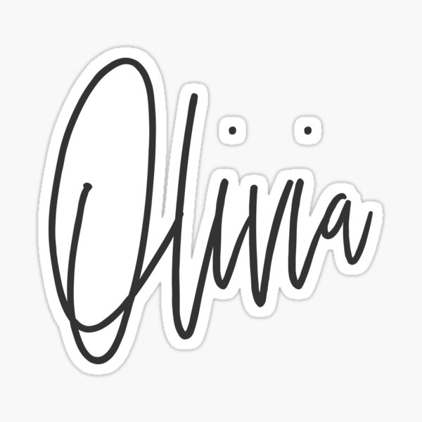 "Olivia Name" Sticker by LucaBearDesigns | Redbubble