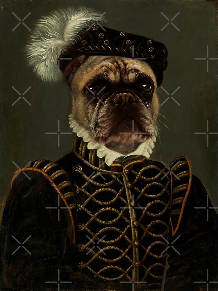 "royal dog portrait bulldog ,historical bulldog Portrait , royal dog ...
