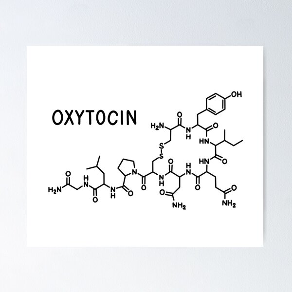 "Oxytocin molecule" Poster for Sale by ValentinaHramov | Redbubble