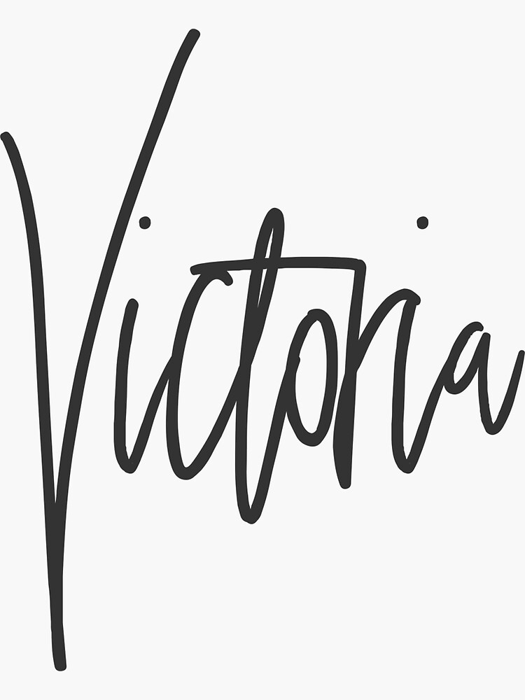 "Victoria Name Handwriting " Sticker for Sale by LucaBearDesigns ...