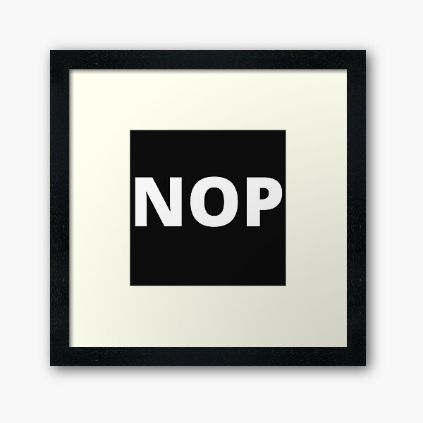 "NOP (Twitch meme / emote)" Framed Art Print for Sale by primipromi ...