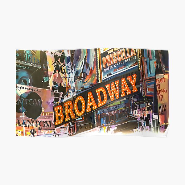 "Retro Vintage Broadway " Poster for Sale by JonHerrera | Redbubble