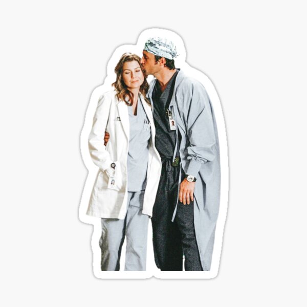 "Meredith and Derek" Sticker by Maggie228 | Redbubble