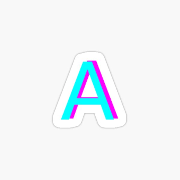 "Letter A Sticker" Sticker for Sale by Estigoldberg | Redbubble