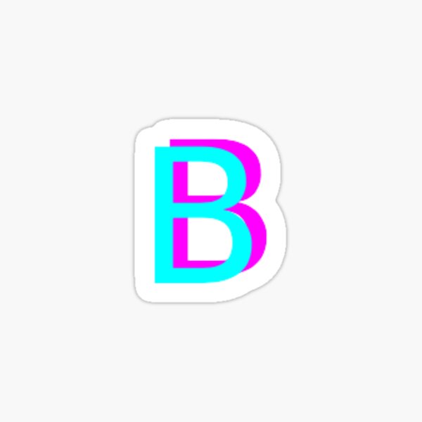 "Letter B Sticker" Sticker by Estigoldberg | Redbubble