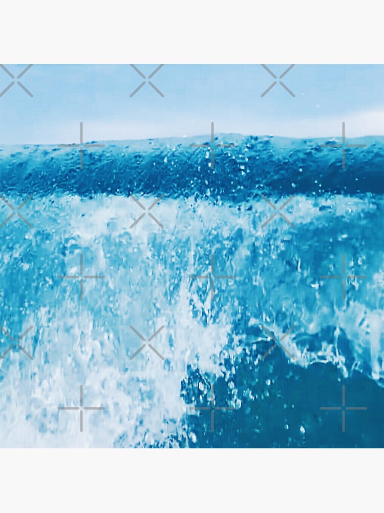 "Blue Ocean Wave" Sticker for Sale by minimalartstory | Redbubble