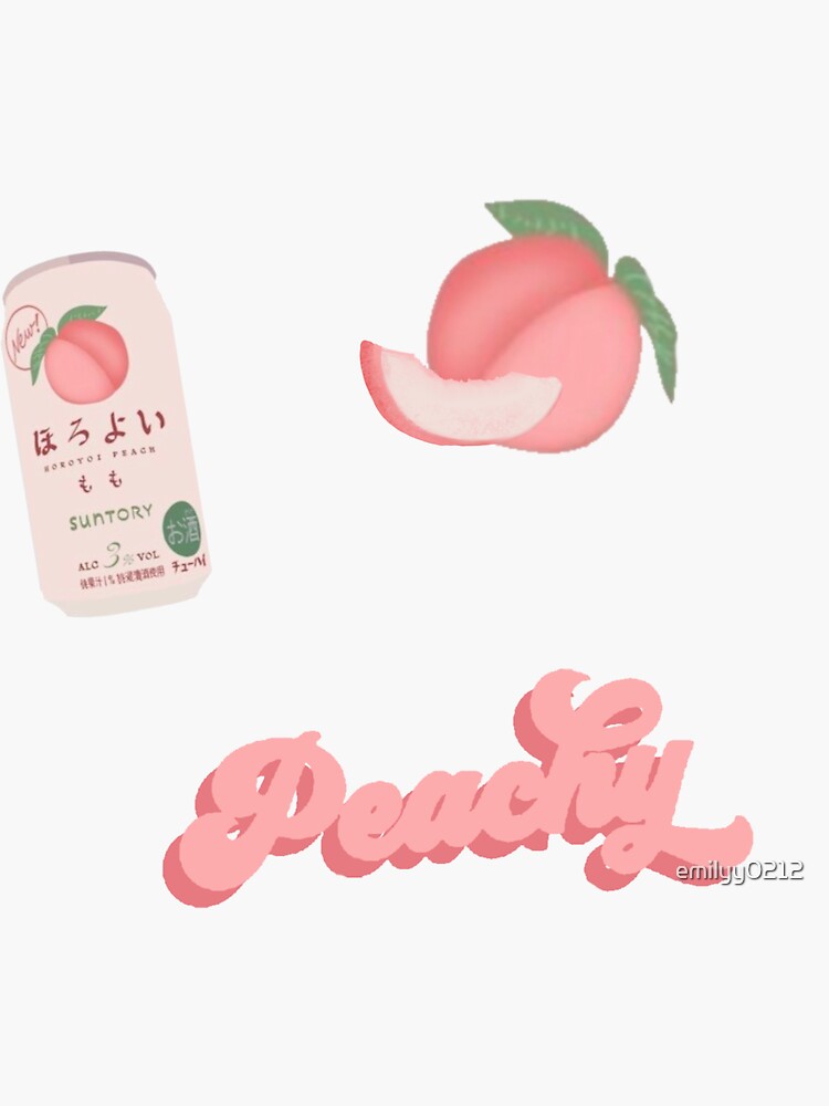 "Peach sticker pack " Sticker for Sale by emilyy0212 | Redbubble