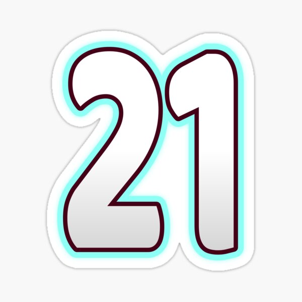 "Number twenty one" Sticker for Sale by Eloy42 | Redbubble