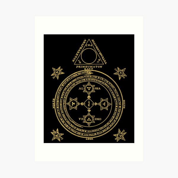 "Goetia Circle of Solomon Ceremonial Magick Occult Grimoire " Art Print ...