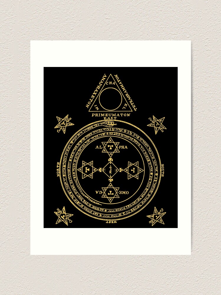 "Goetia Circle of Solomon Ceremonial Magick Occult Grimoire " Art Print ...