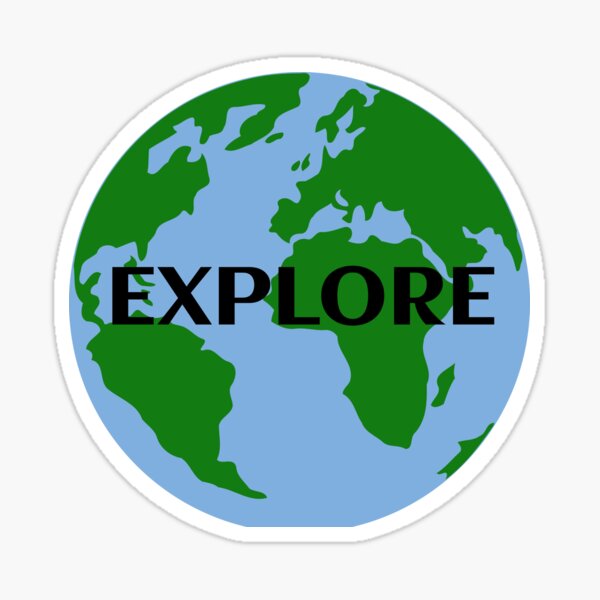 "EXPLORE" Sticker by harpercallie07 | Redbubble