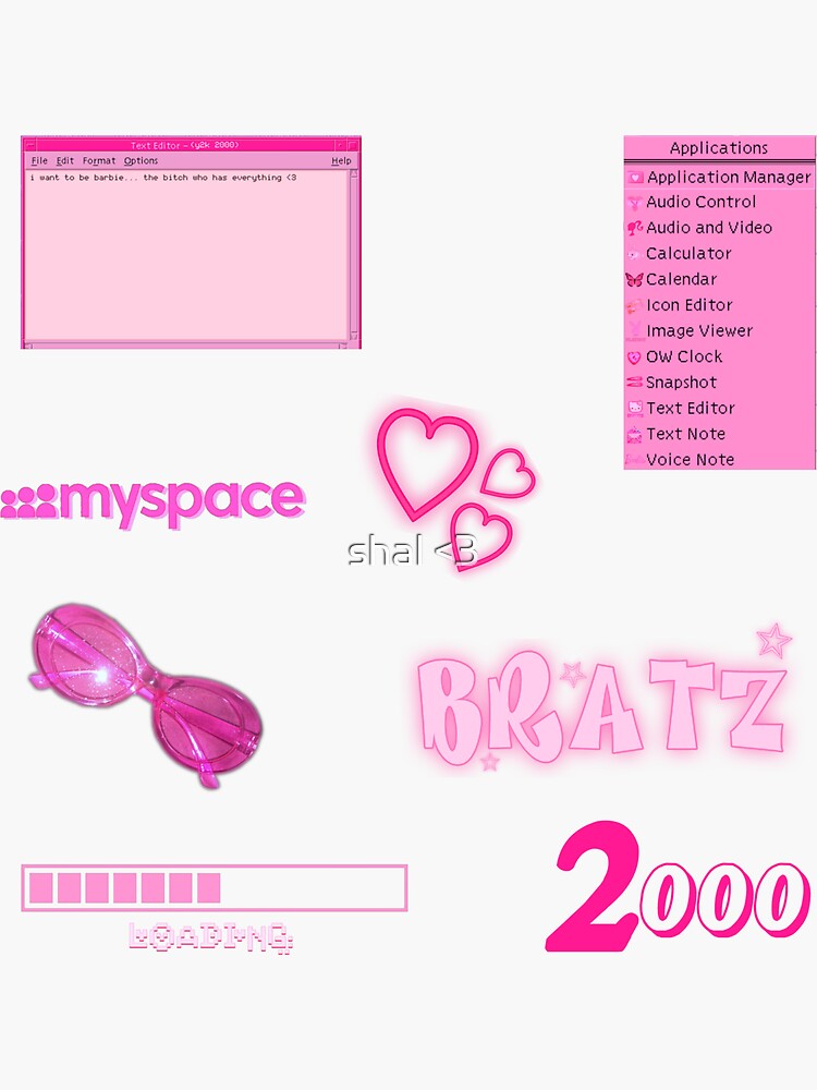 "y2k sticker pack" Sticker for Sale by myfavoritedit | Redbubble