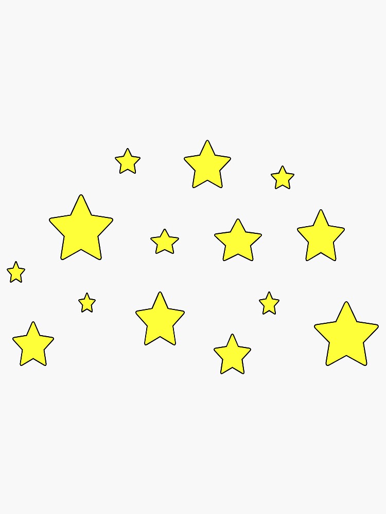 "yellow star pack " Sticker for Sale by alischwartz | Redbubble