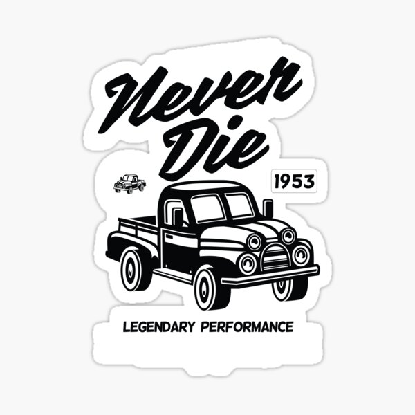 "1953 old truck, cars lovers gifts." Sticker for Sale by hypnotzd ...