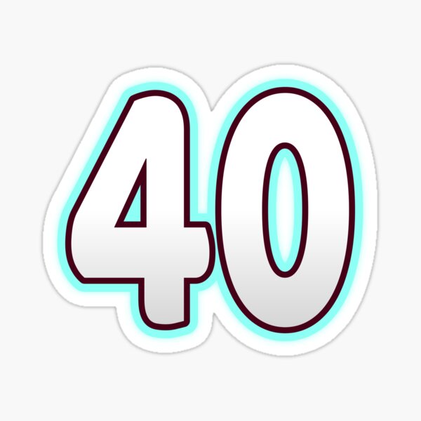 "Number forty" Sticker by Eloy42 | Redbubble