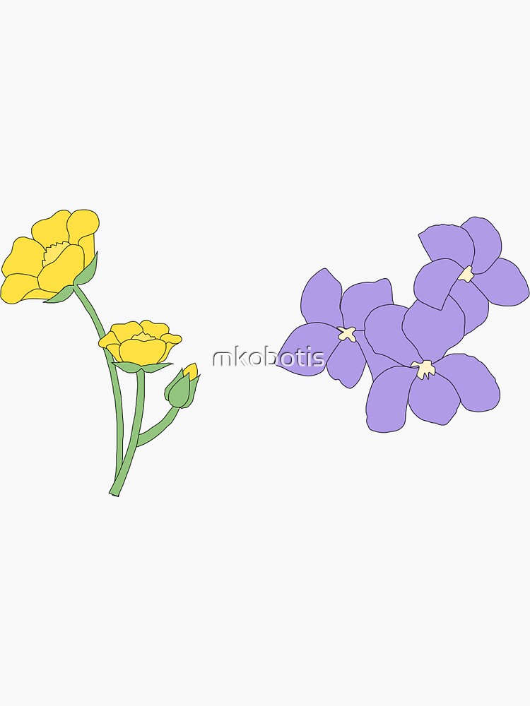 "Buttercup and Violet Hippo Campus Pack" Sticker for Sale by mkobotis ...