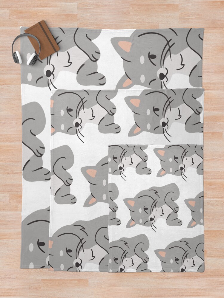 Plaid « mignon chat méchant », par Mushfirat | Redbubble