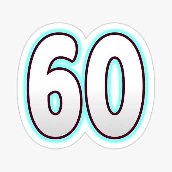 "Number sixty" Sticker by Eloy42 | Redbubble