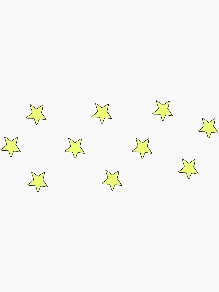 "yellow star pack" Sticker by acroon726 | Redbubble