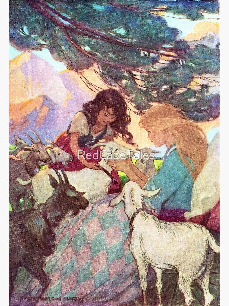 "Heidi and Clara with the Goats" Poster for Sale by RedCapeTales ...