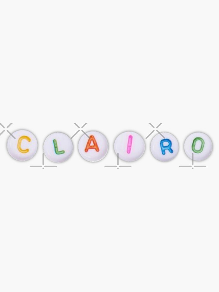 "Clario [letter bead style]" Sticker for Sale by septembre | Redbubble