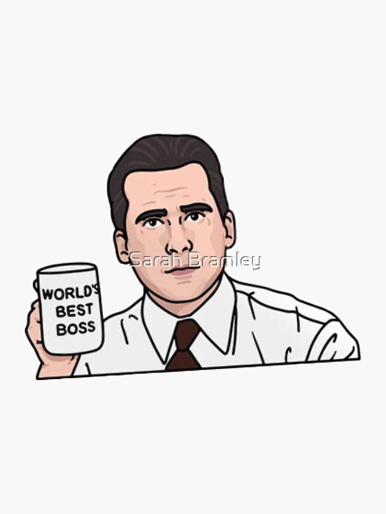"Michael Scott" Sticker for Sale by sarahhbramley | Redbubble