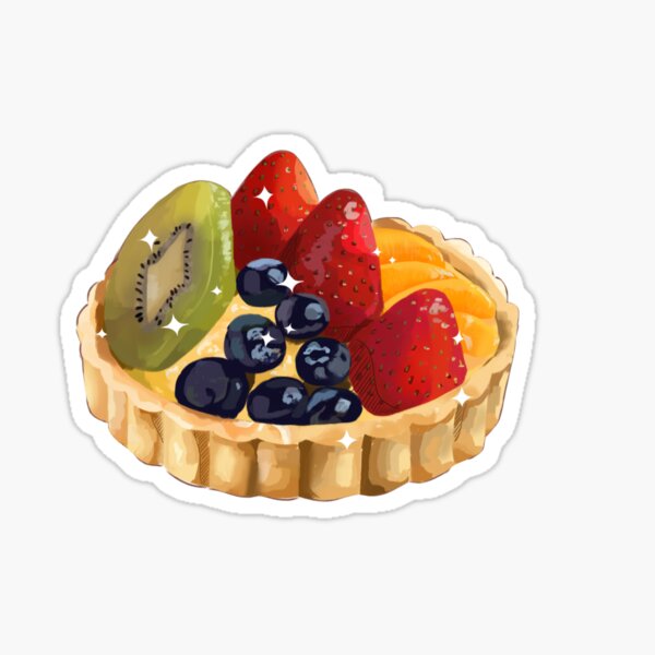 "fruit tart" Sticker for Sale by Kopi-and-T | Redbubble