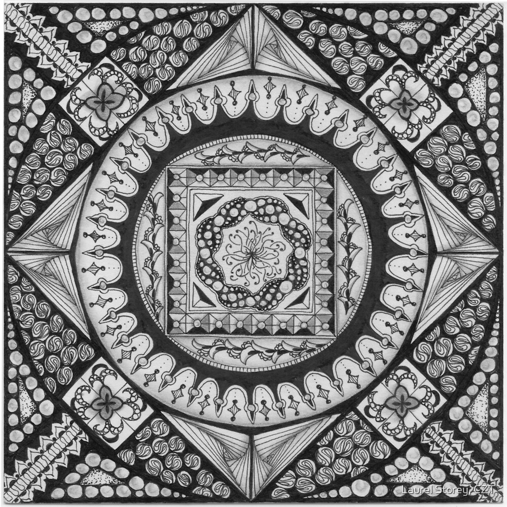 "Zendala - Zentangle®-Inspired Art - ZIA 29" by Laurel Storey, CZT ...