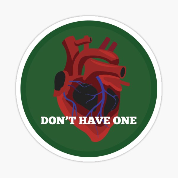 "HEARTLESS" Sticker for Sale by annsybamsy | Redbubble