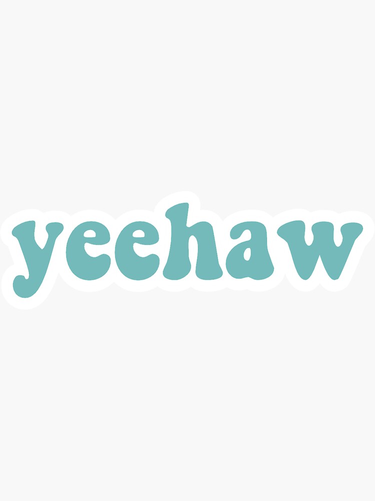 "yeehaw blue sticker" Sticker for Sale by shweta31 | Redbubble