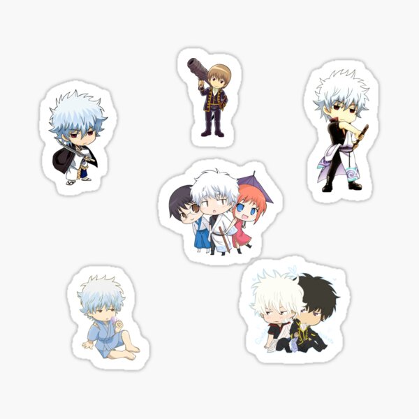 "Gintama chibi pack" Sticker for Sale by Anime-Dude | Redbubble