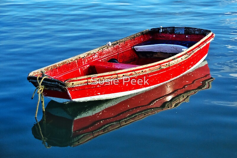 "Little Red Boat" by Susie Peek | Redbubble