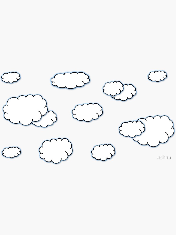 "clouds sticker pack" Sticker by eshna | Redbubble