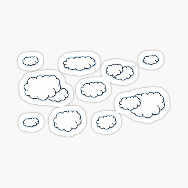 "clouds sticker pack" Sticker by eshna | Redbubble
