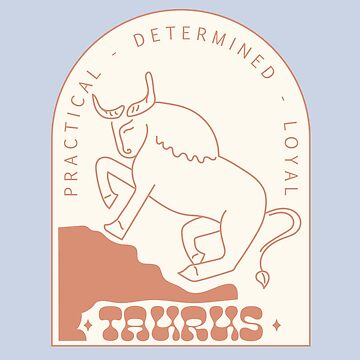 "Taurus Zodiac Sign Illustration" Sticker for Sale by saraboone98 ...