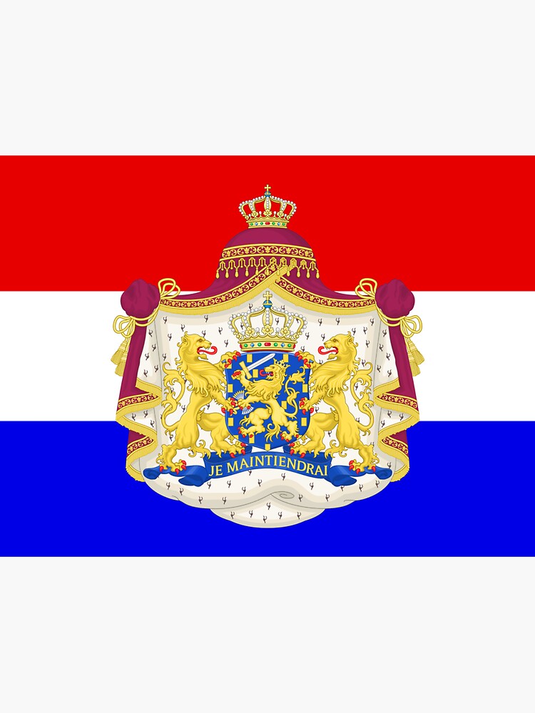 "Netherlands coat of arms flag" Sticker for Sale by AidanMDesigns ...