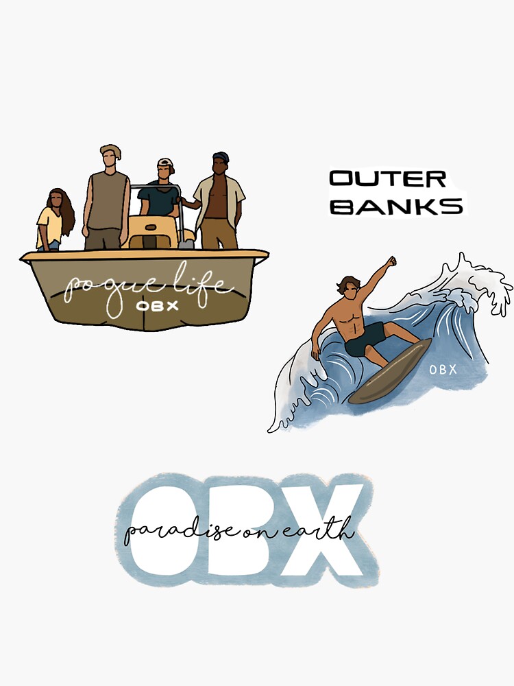 "Outer Banks Sticker Pack of 4" Sticker for Sale by sunnyaesthetic ...