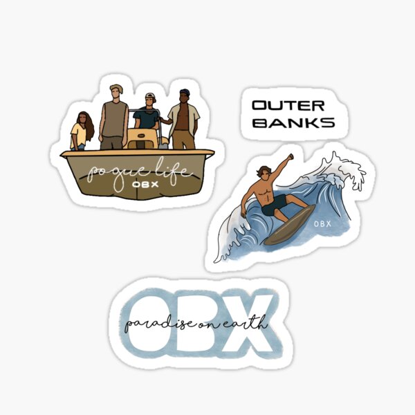 "Outer Banks Sticker Pack of 4" Sticker for Sale by sunnyaesthetic ...