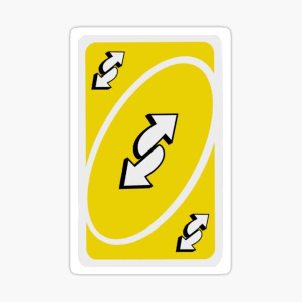 "Uno reverse card" Sticker for Sale by Oliviagoth | Redbubble