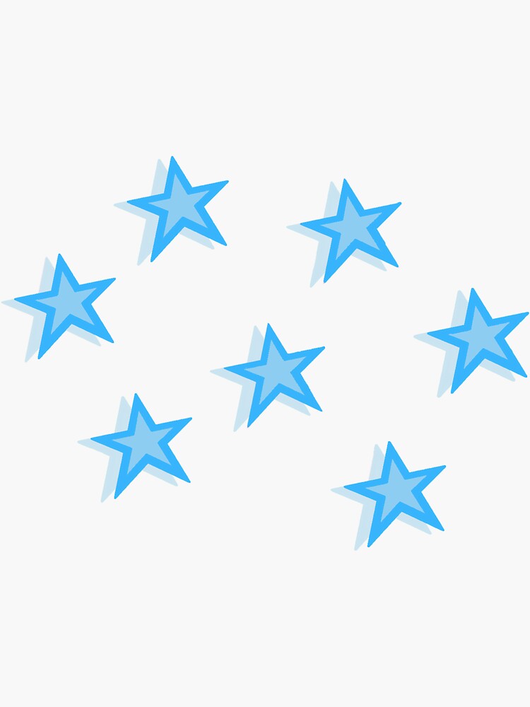 "blue star pack" Sticker by elenaczar | Redbubble