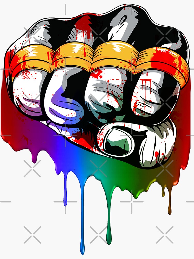 "Brass Knuckles" Sticker by JTK667 | Redbubble