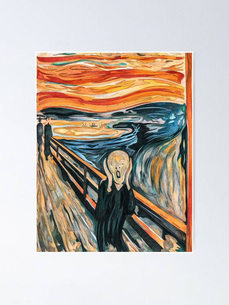 "Paint Art, Expressionist Artists, The Scream by Edvard Munch" Poster ...