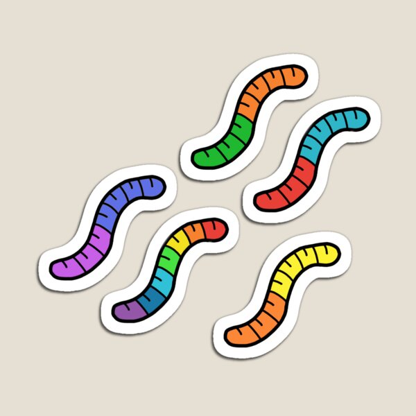 "Gummy Worms" Magnet for Sale by yktv-kloi | Redbubble