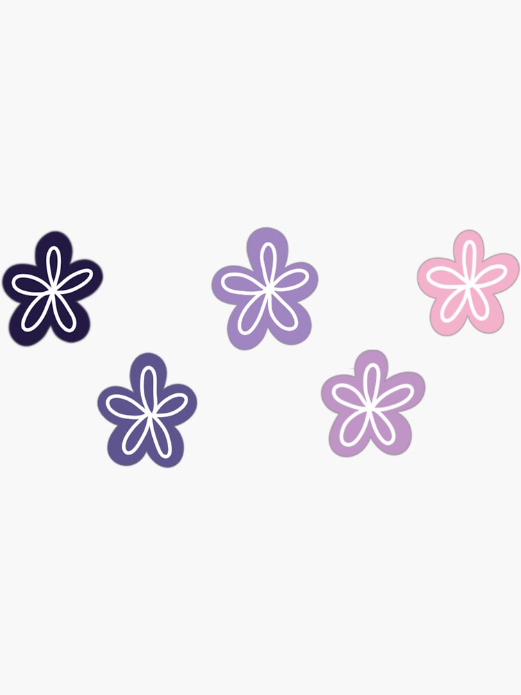 "Purple Flower Sticker Pack" Sticker by BellaPham101 | Redbubble