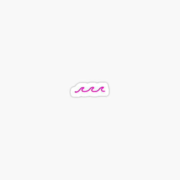 "Pink Wave Sticker" Sticker for Sale by daniellek0 | Redbubble