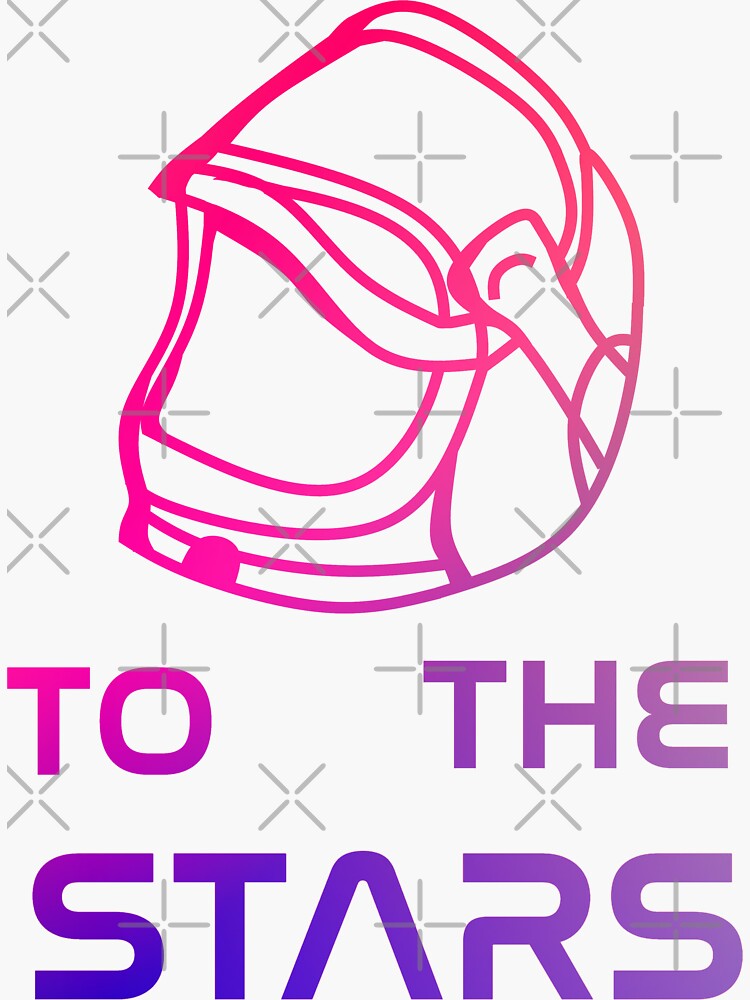 "To the Stars, Space Helmet" Sticker by PigNose | Redbubble