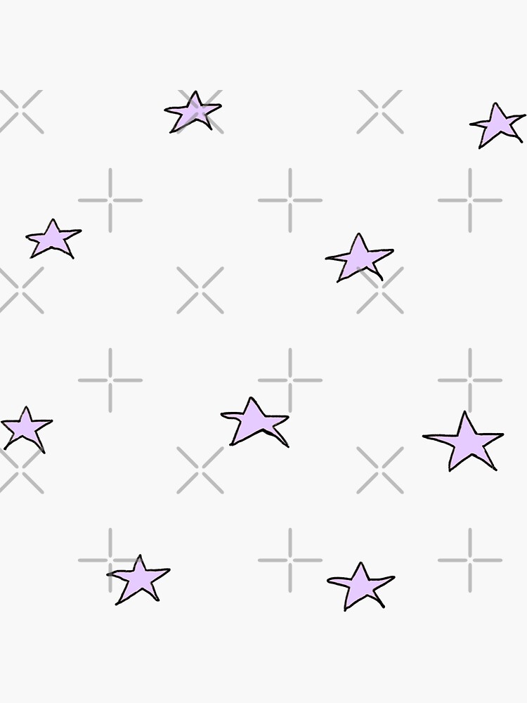 "lavender star pack" Sticker by groovystickerzz | Redbubble