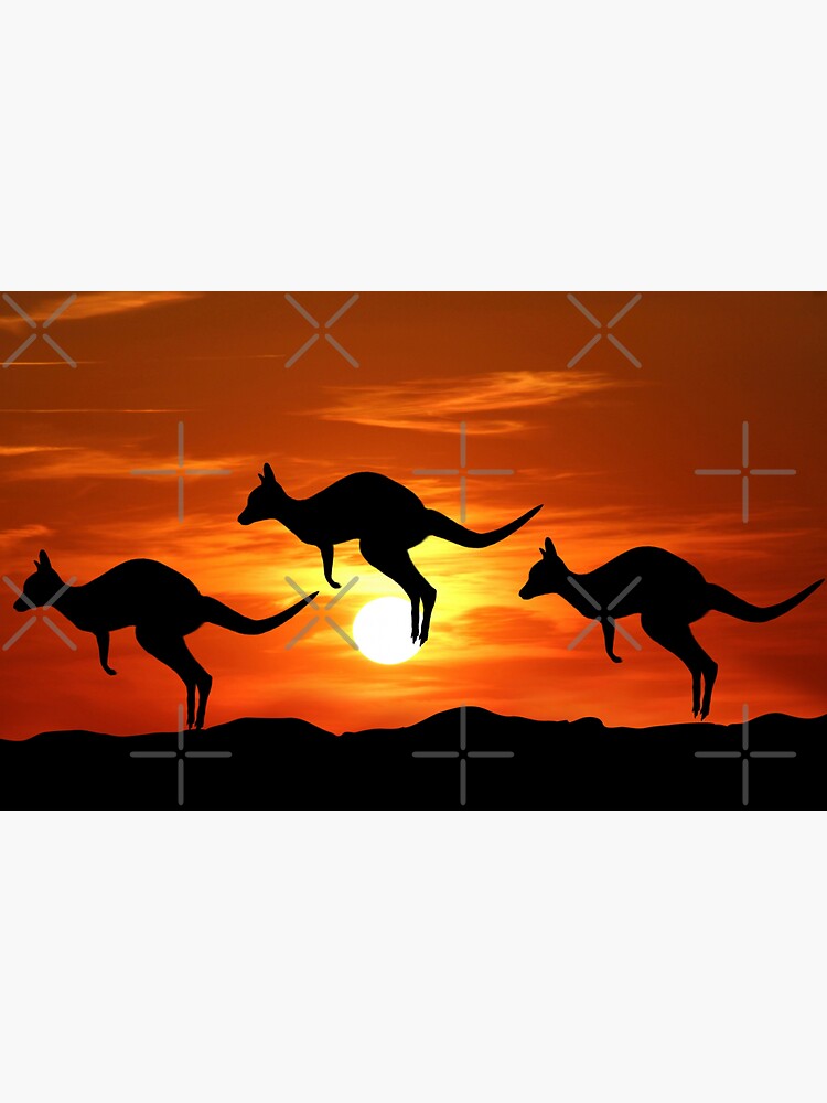"Jumping kangaroo" Sticker for Sale by oogf | Redbubble