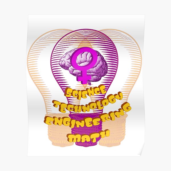 "STEM Brain Lightbulb " Poster by Eureka-Design | Redbubble