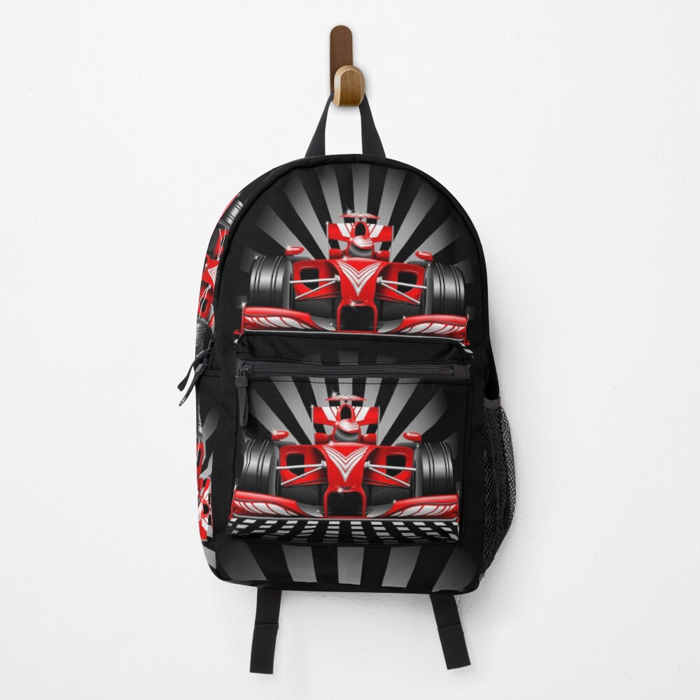 "Formula 1 Red Race Car" Backpack for Sale by BluedarkArt | Redbubble